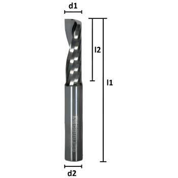 VHM Einzahnfräser 3 mm Fräser mit polierter Spannut
