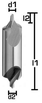 Ø 2,0 mm HSS Zentrierbohrer 60/120° DIN 333 Form B