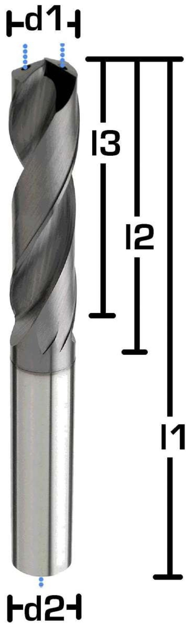 VHM 3xD Bohrer 10,5 mm Hochleistungsbohrer mit IK