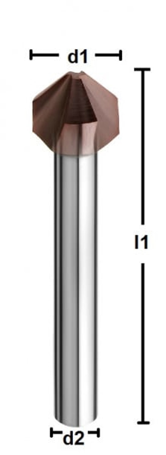 Ø 25,0 mm VHM Kegelsenker 90° TiAlN